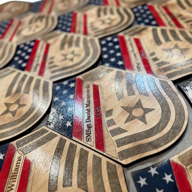 Personalized Smsgt American Flag Stripe, Air Force Retirement Gift - Etsy