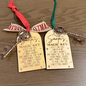Santa's Magic Key Christmas Tag: Holiday Keepsake - Etsy