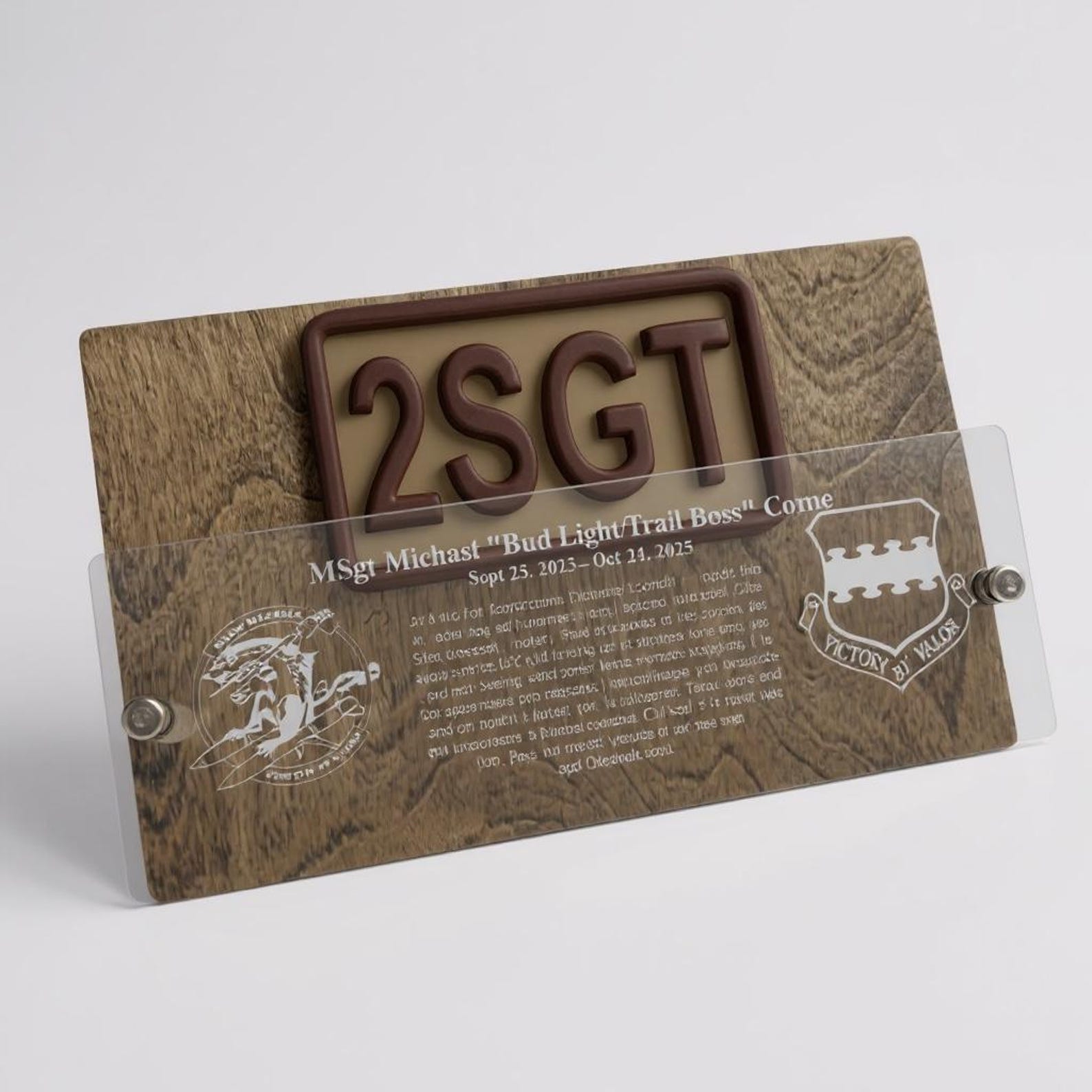 Custom Military Patch Plaque | Laser Engraved Wood & Acrylic Display - Etsy