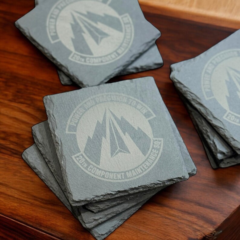 Custom Military Squadron Logo Slate Coasters, Promotion Gift - Etsy