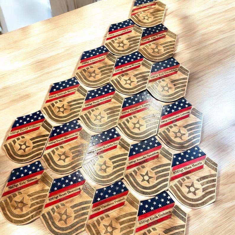 Personalized Smsgt American Flag Stripe, Air Force Retirement Gift - Etsy