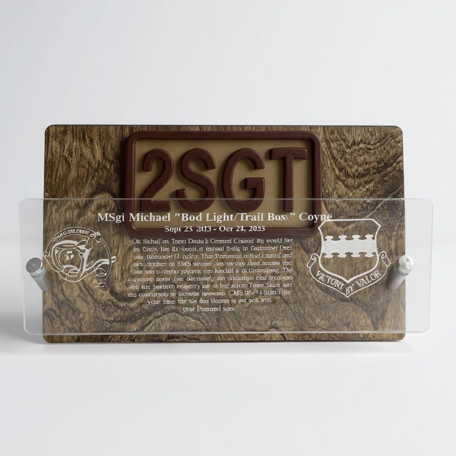 Custom Military Patch Plaque | Laser Engraved Wood & Acrylic Display - Etsy