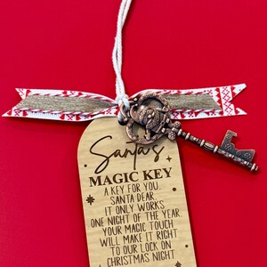 Santa's Magic Key Christmas Tag: Holiday Keepsake - Etsy