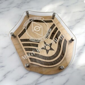 Custom Military Rank Stripes Plaque – Personalized Acrylic & Wood ...