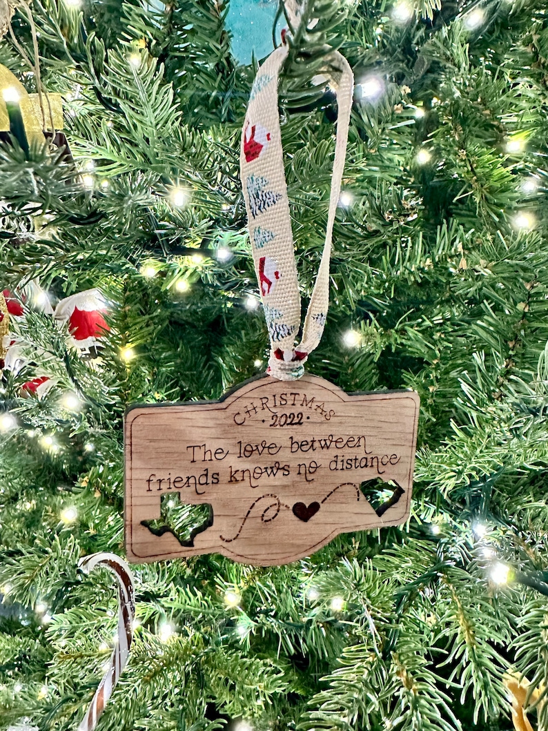 Friendship Distance Ornament, Present, Decor, Christmas, Love, Gift ...