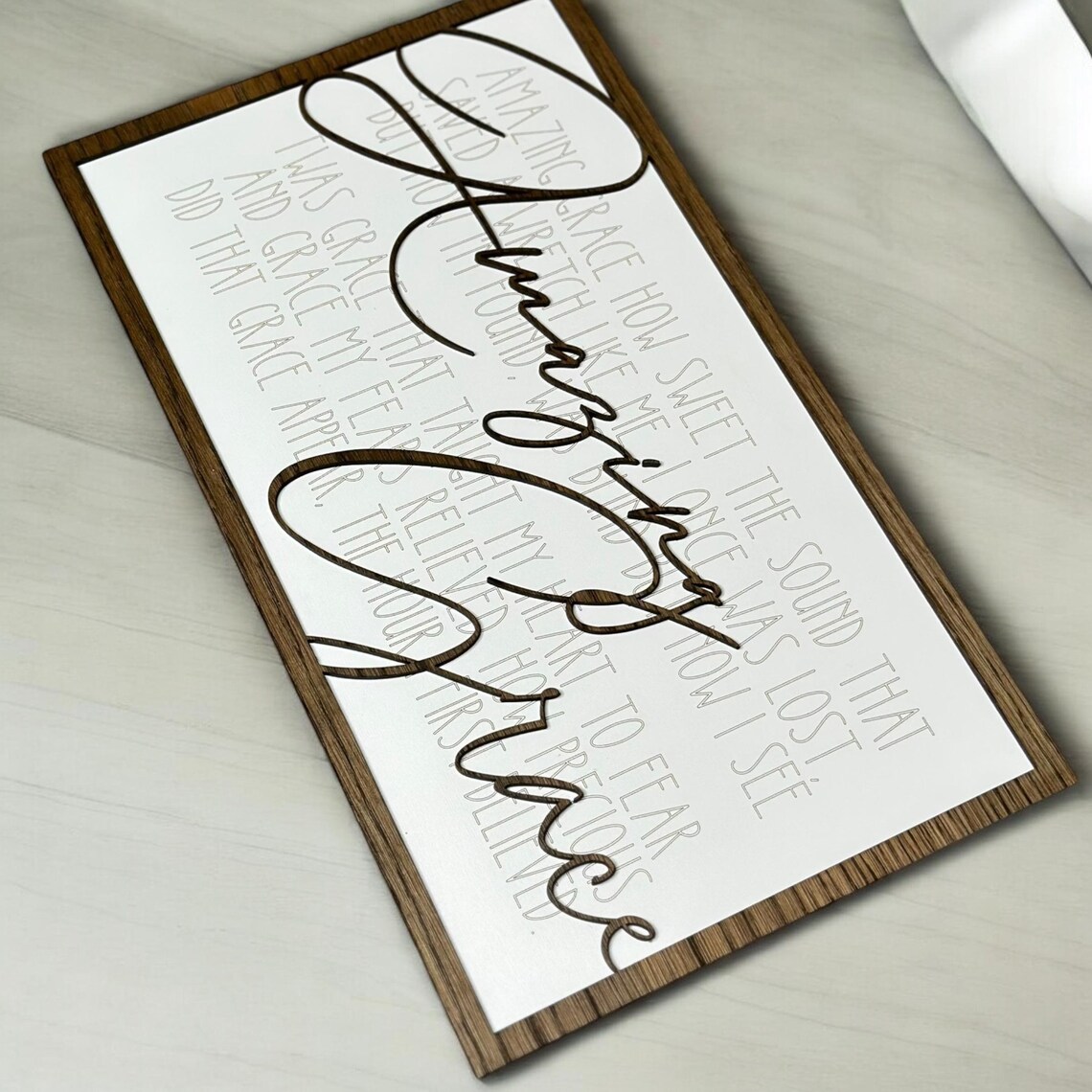 Handcrafted "amazing Grace" Wooden Sign – Rustic Home Decor (17x10) - Etsy