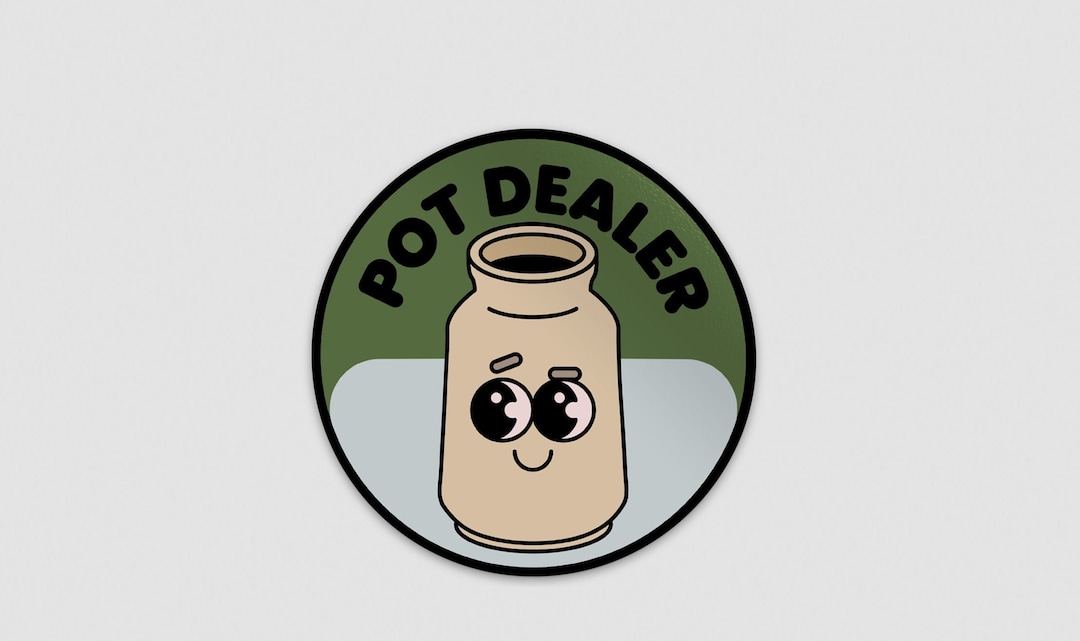 Pot Dealer Sticker (pottery Pun Sticker) - Etsy