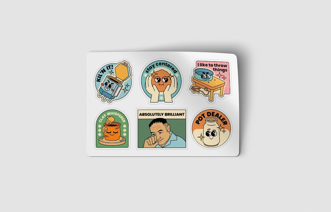 Pottery Sticker Pack - Etsy