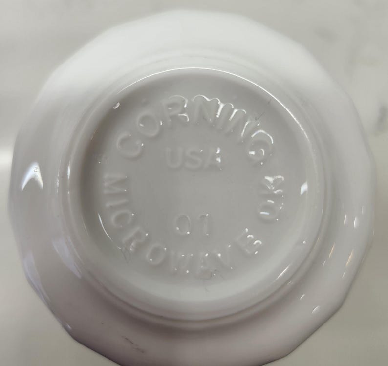 Vintage Corning Corelle Enhancements White Milk Coffee Tea Mugs, Swirl ...