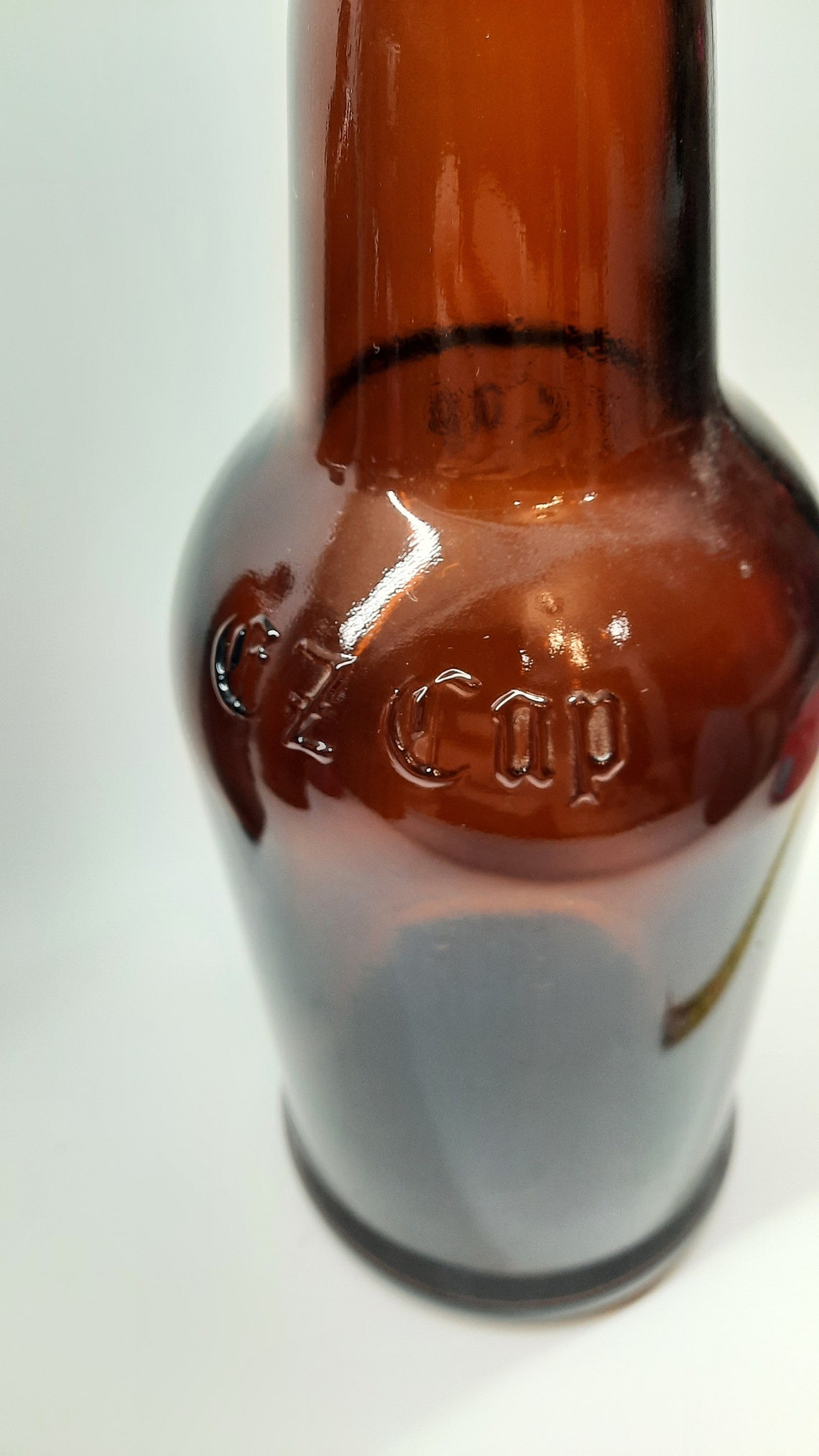 Set of Three Brown Vintage Bottles, Brown Wines Flask With Original Cap ...
