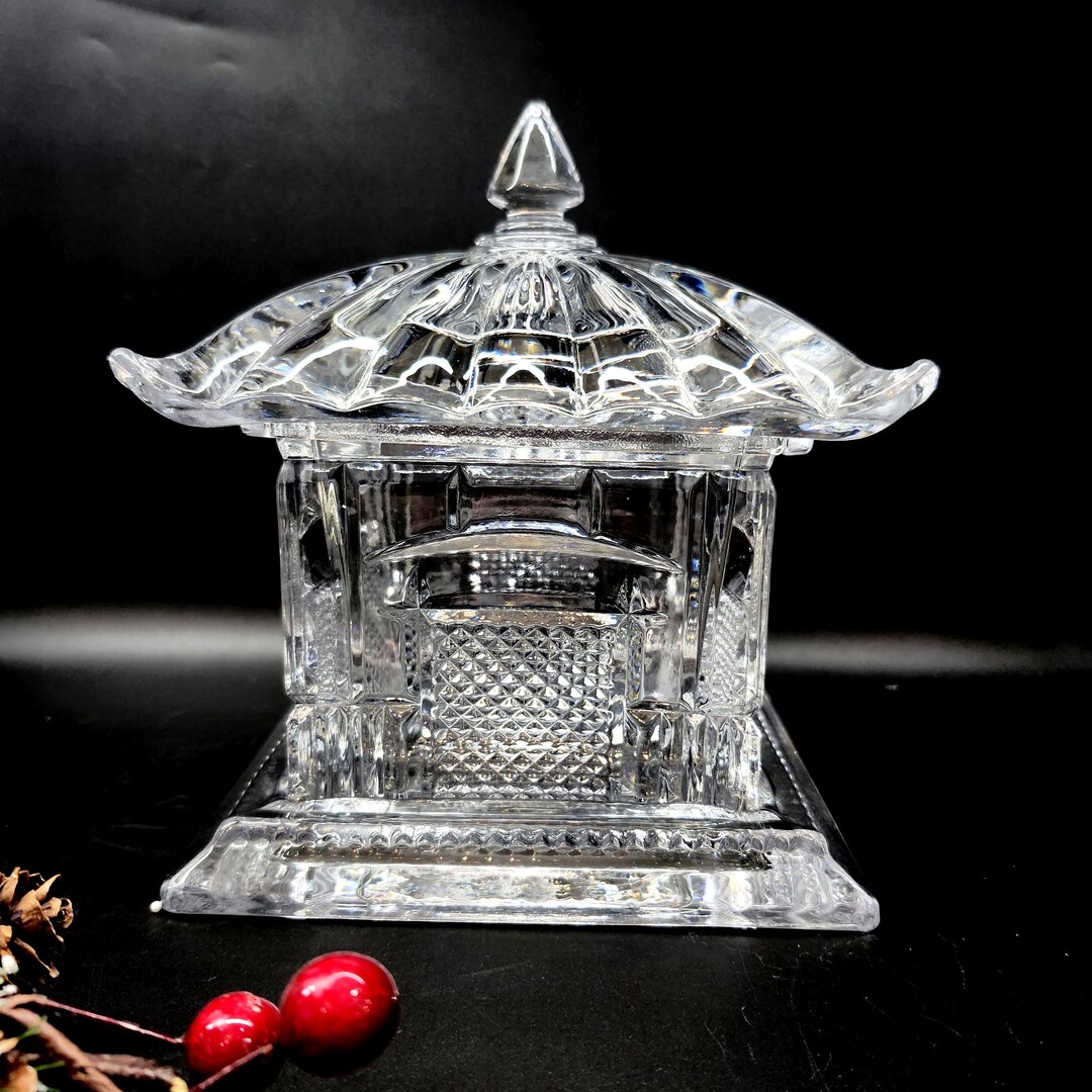 Vintage Shannon Crystal Pagoda Candy Dish With Lid - Etsy