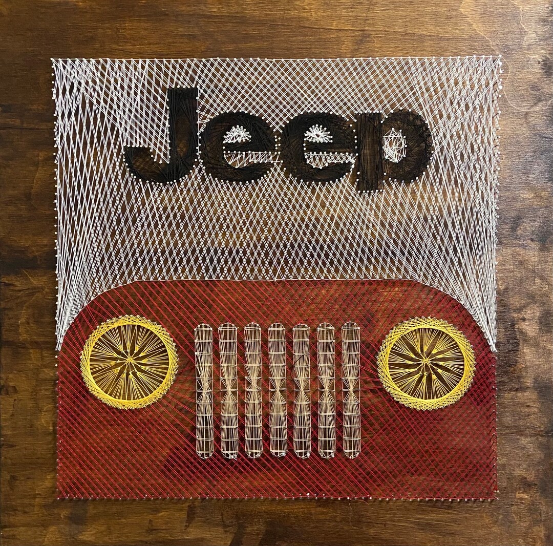 Jeep Nail String Artwork - Etsy
