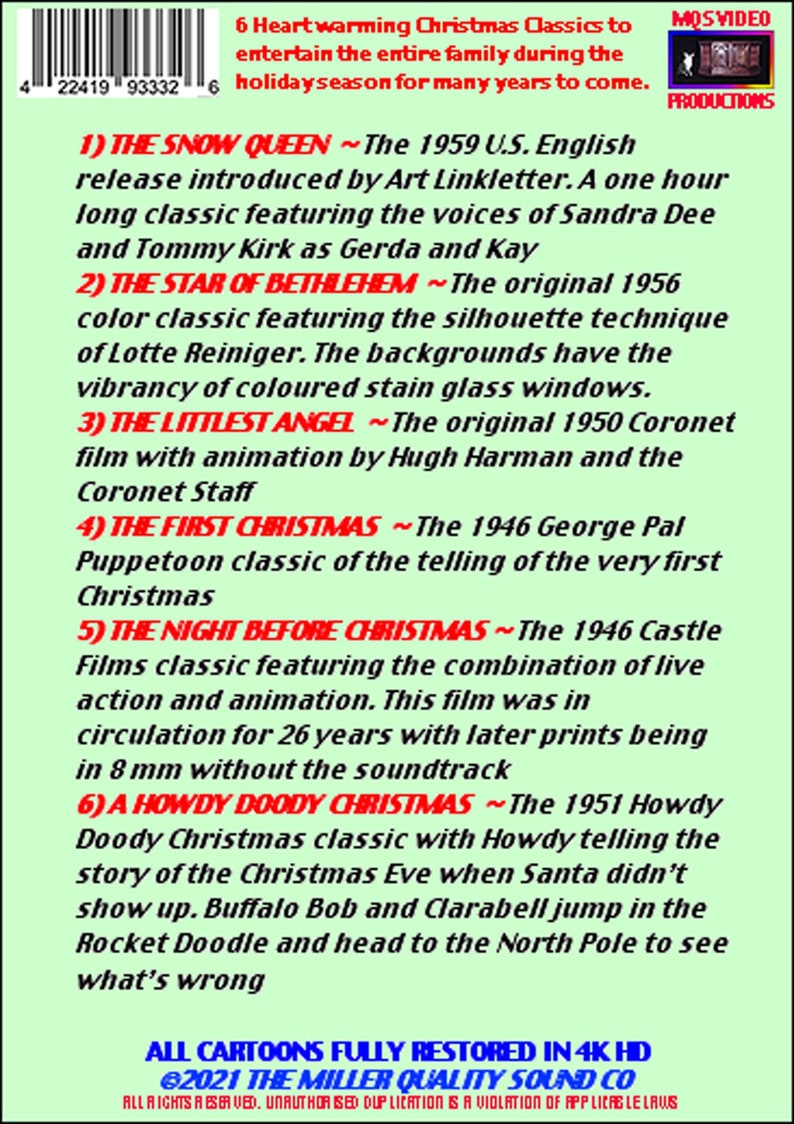 Christmas Cartoon Classics Volume 2 - Etsy