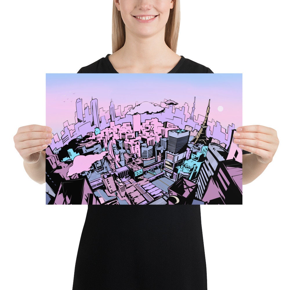 Persona 5 Poster Loading Screen Tokyo Shibuya Pastel - Etsy