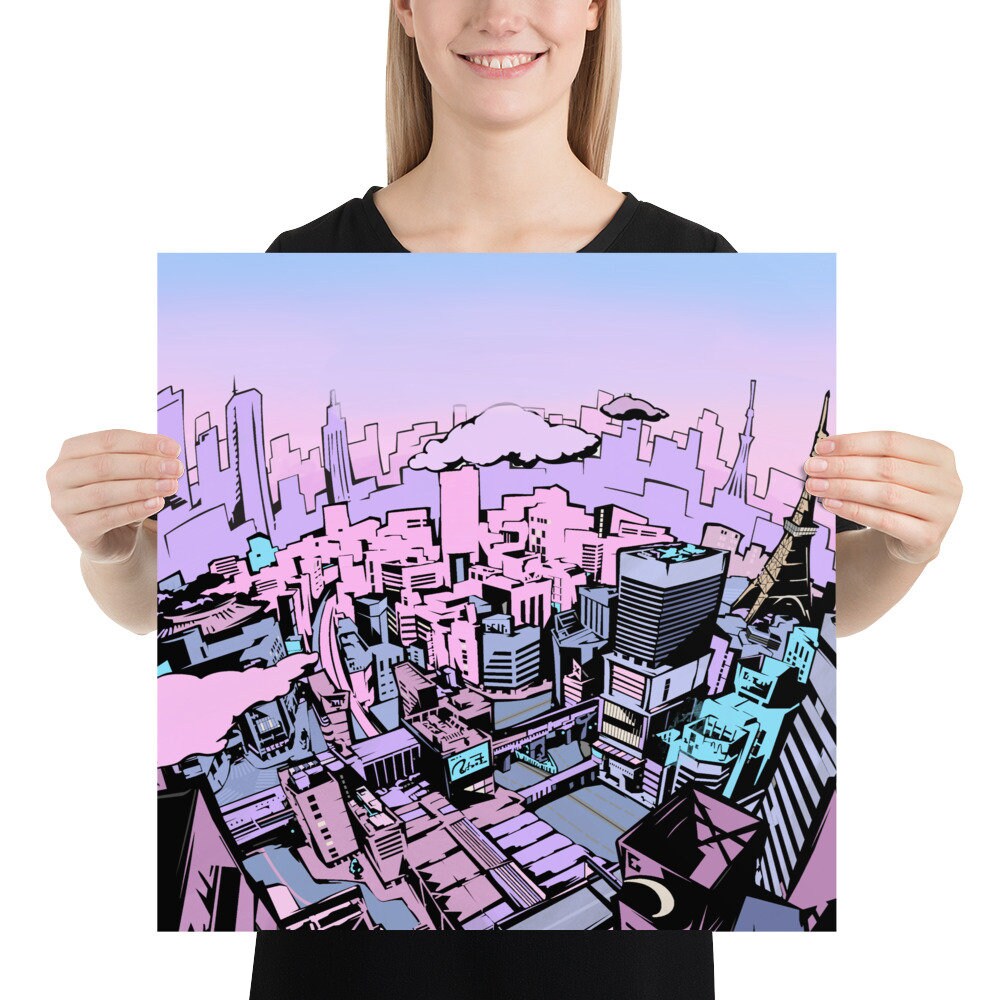 Persona 5 Poster Loading Screen Tokyo Shibuya Pastel - Etsy