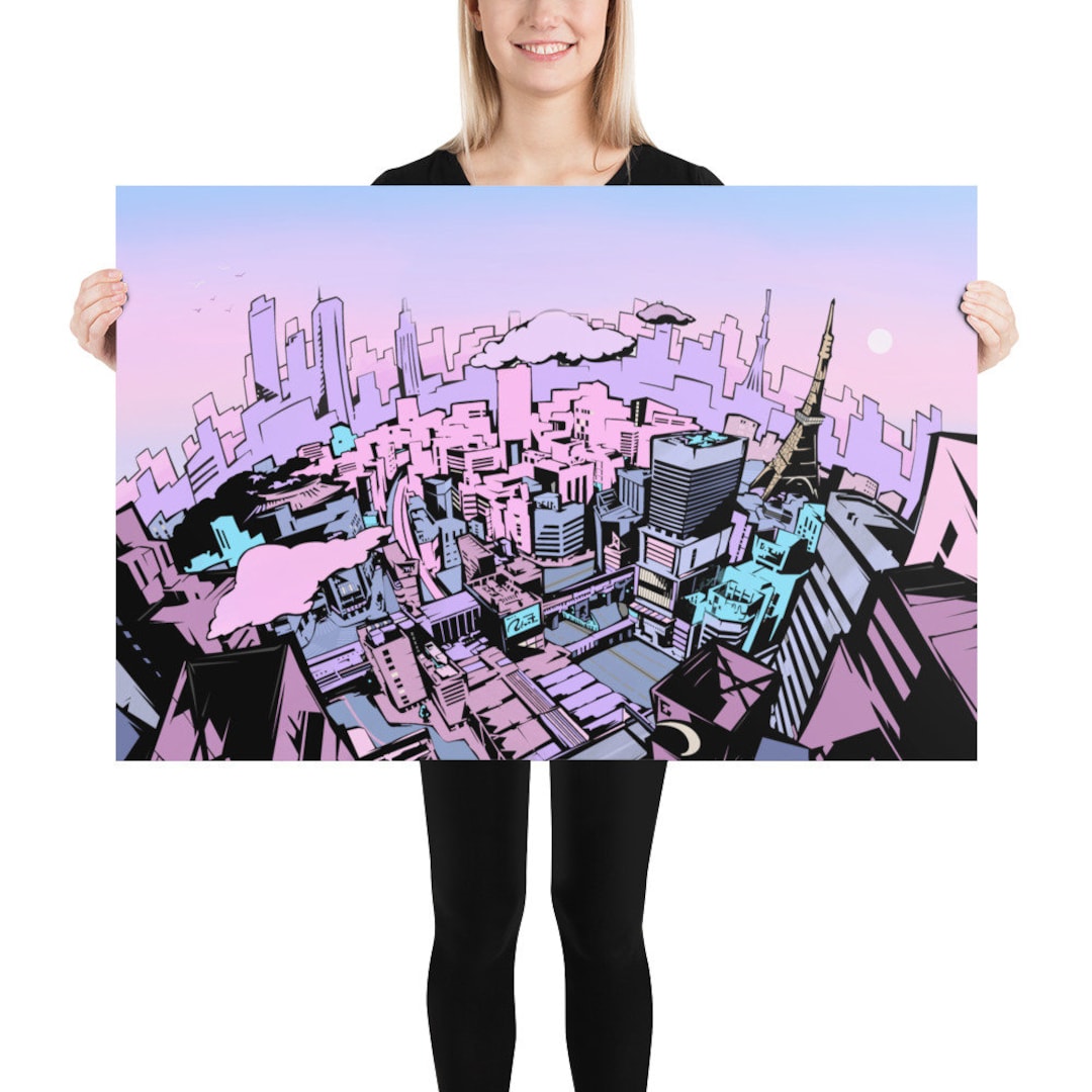 Persona 5 Poster / Loading Screen Tokyo Shibuya / Pastel Persona 5 ...