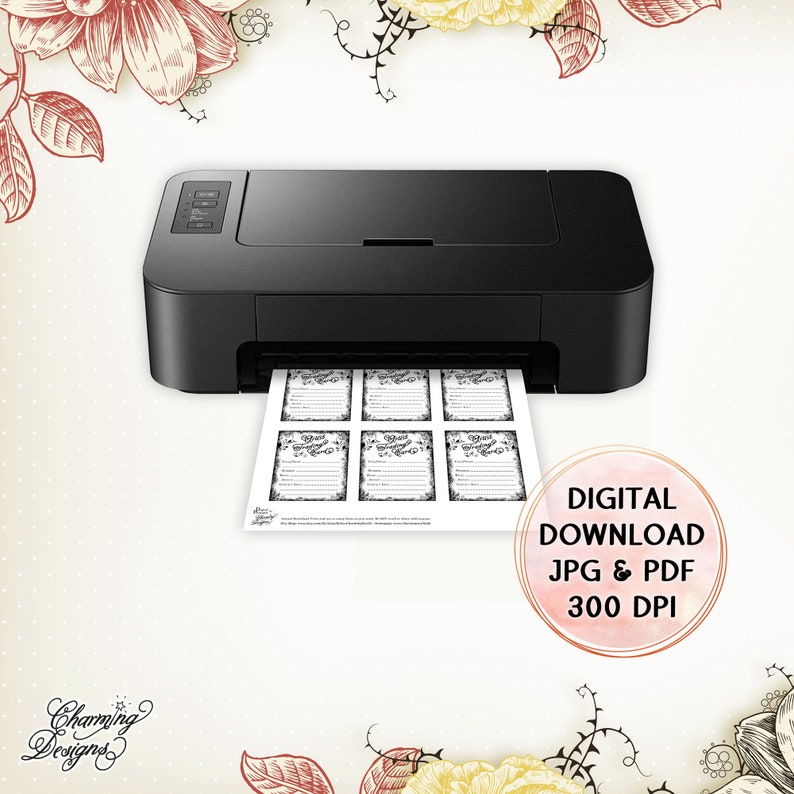 ATC Back Sides, Artist Trading Card Label, Digital Download, Digital ...