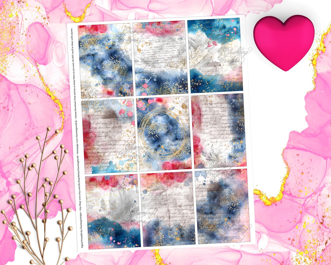 ATC Background, Artist Trading Cards, Junk Journal Cards, Pocket Letter ...