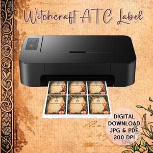 ATC Back Sides, Fantasy Artist Trading Card Label, Digital Download ...