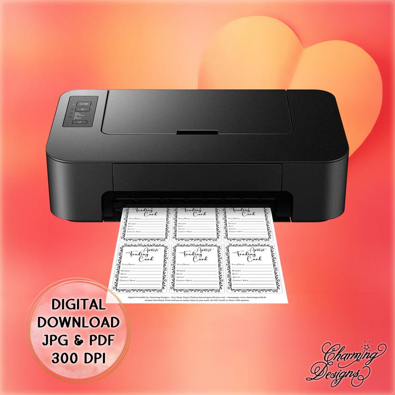 ATC Back Sides, Colorful Artist Trading Card Label, Digital Download ...