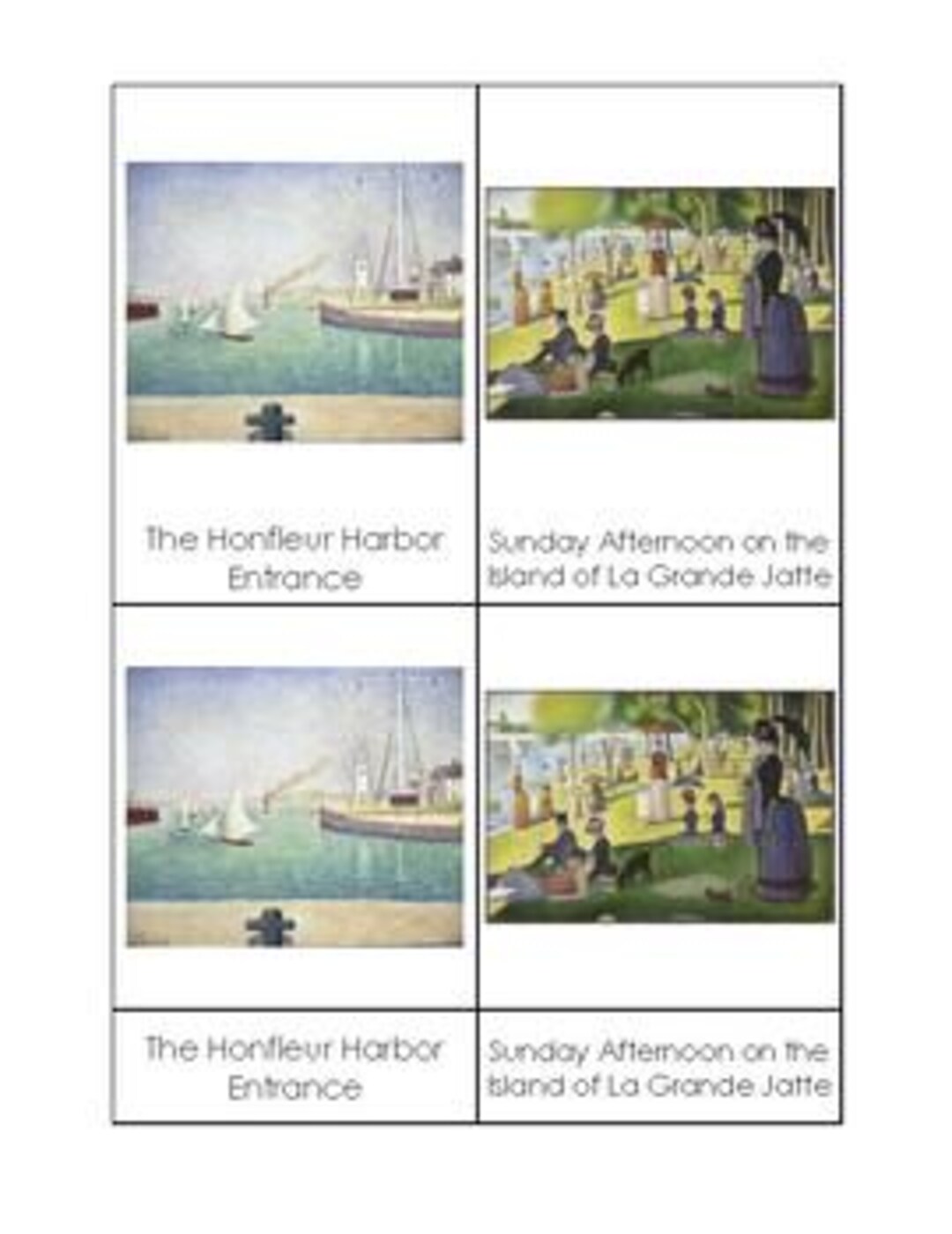 Georges Seurat Three-part Cards - Etsy