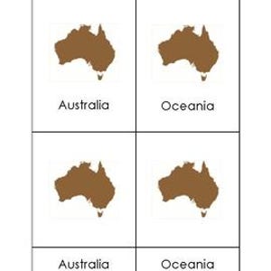 Continents of the World 3-part Card Set - Etsy