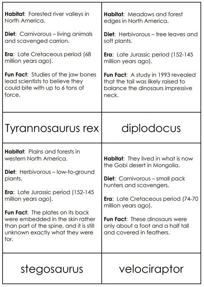 Dinosaur Safari Toob 3-part Card Set Digital File - Etsy