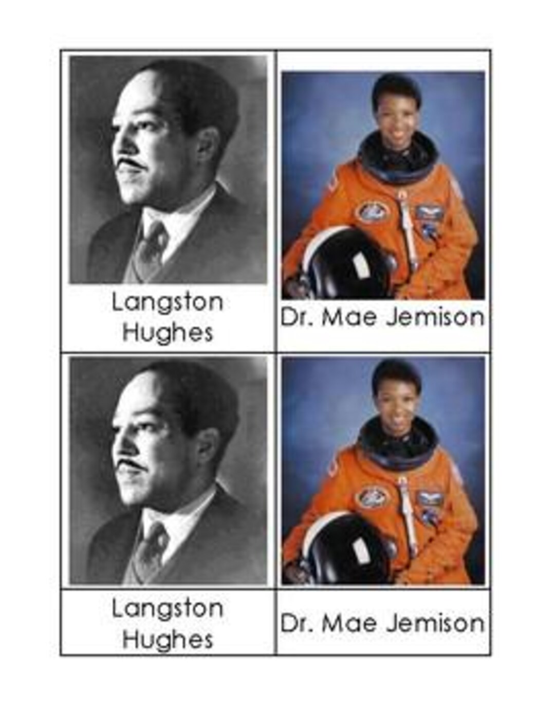 African American Historical Figures Three-part Cards - Etsy