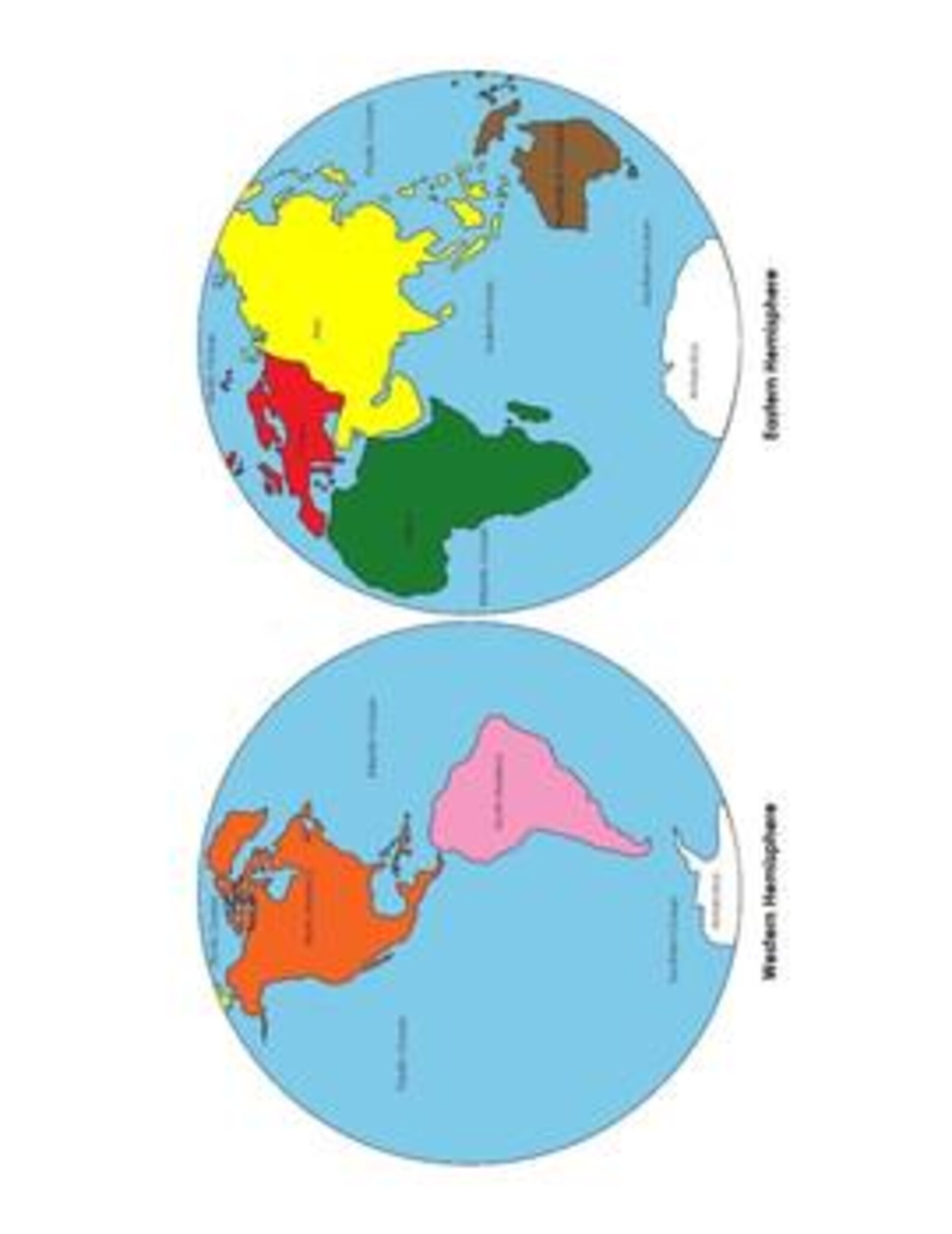 Continents of the World 3-part Card Set - Etsy