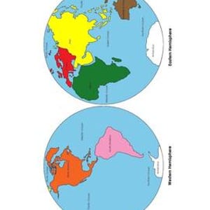 Continents of the World 3-part Card Set - Etsy