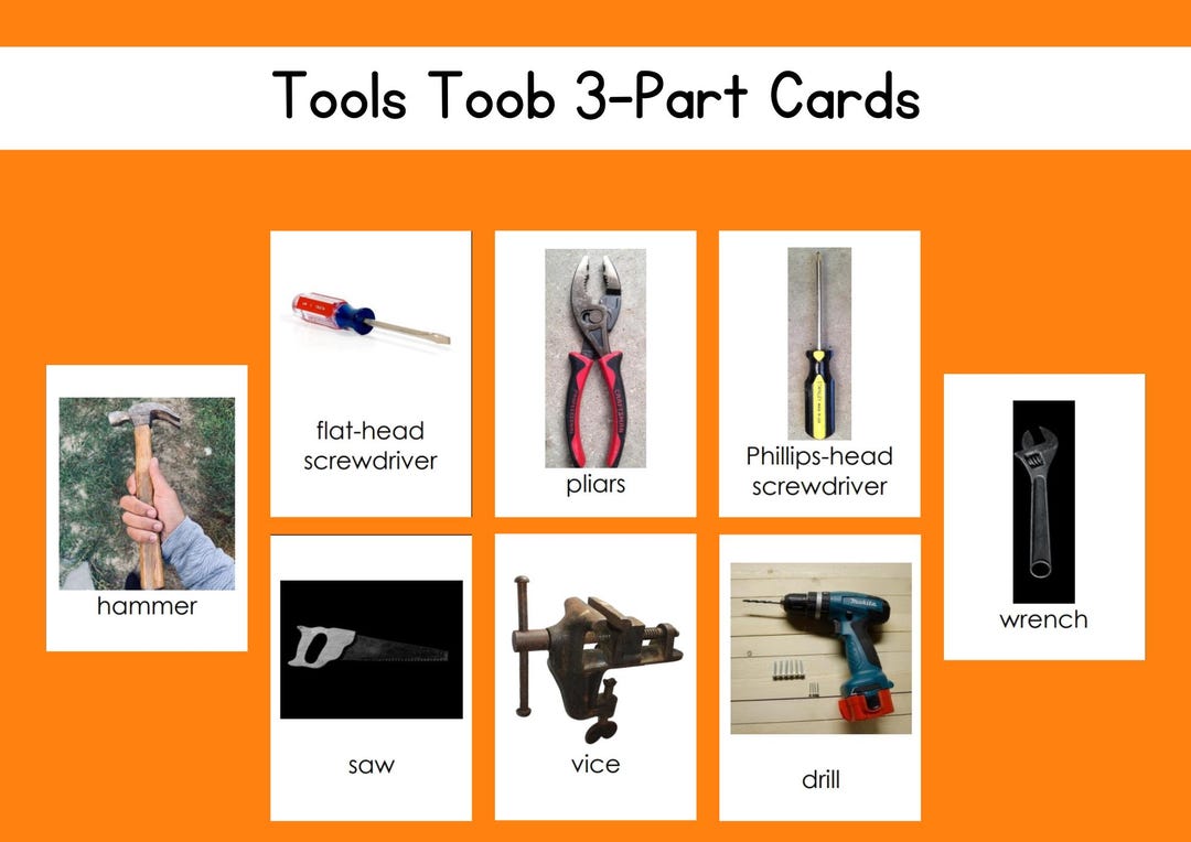 Tools Safari Toob 3-part Card Set Digital File - Etsy