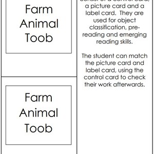 Farm Safari Toob 3-part Card Set Digital File - Etsy