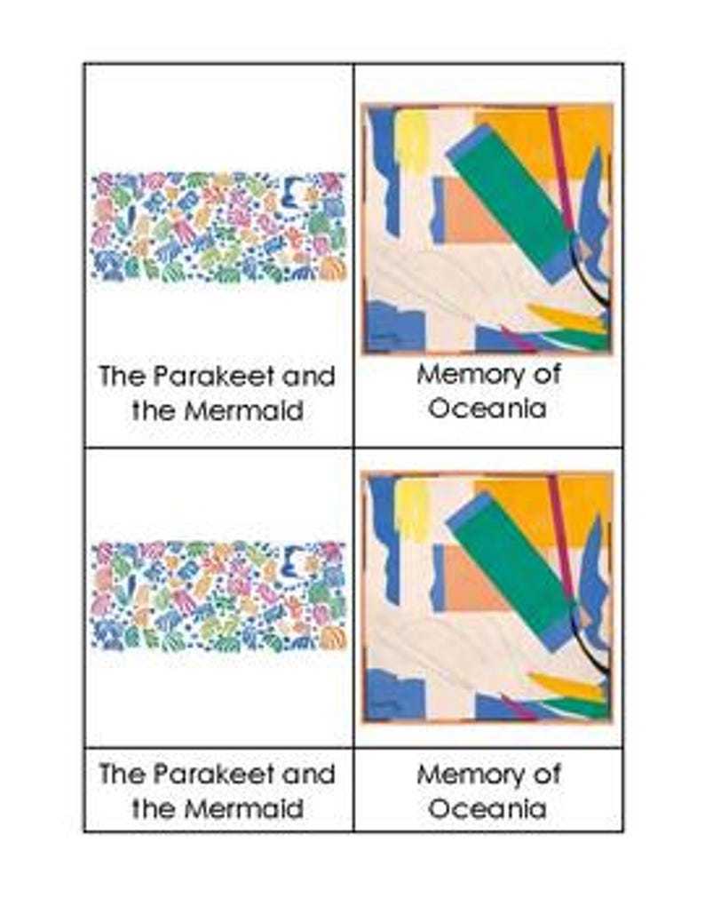 The Cut-outs of Henri Matisse Three-part Card Set - Etsy