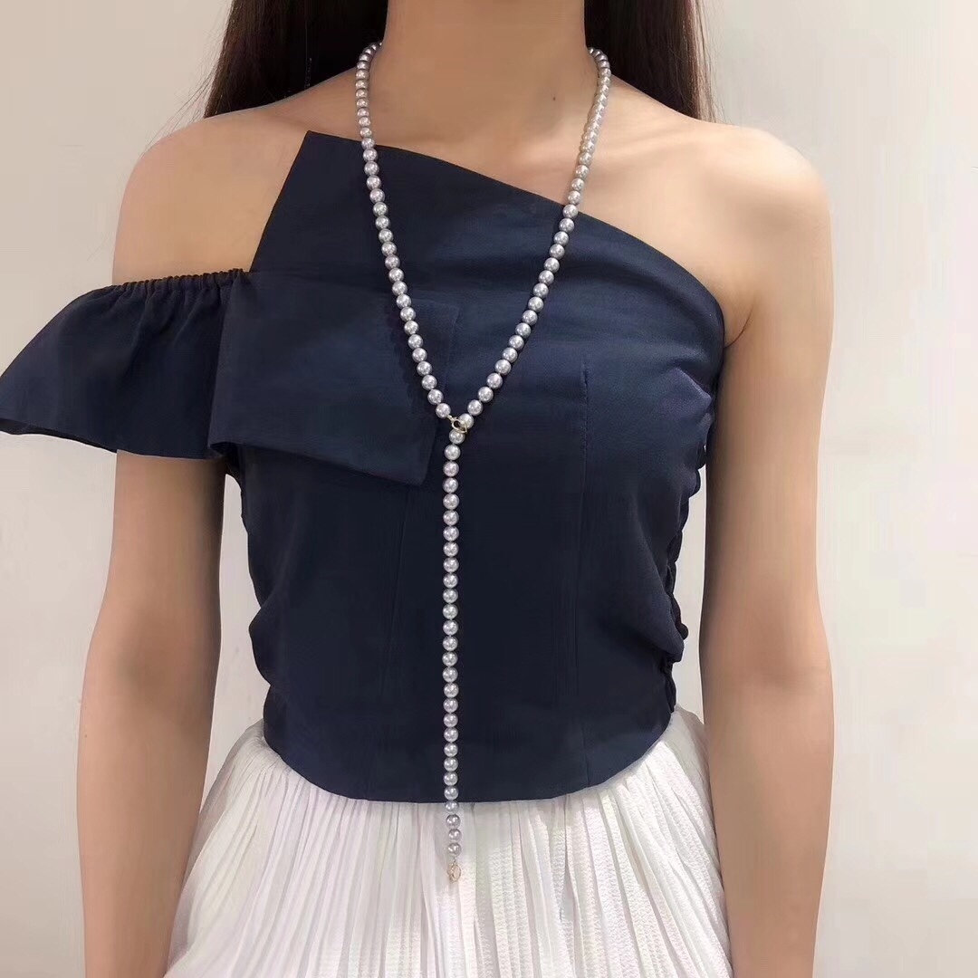 Silver Classic Pearl Back Chain Gold Versatile Pearl Strap - Etsy