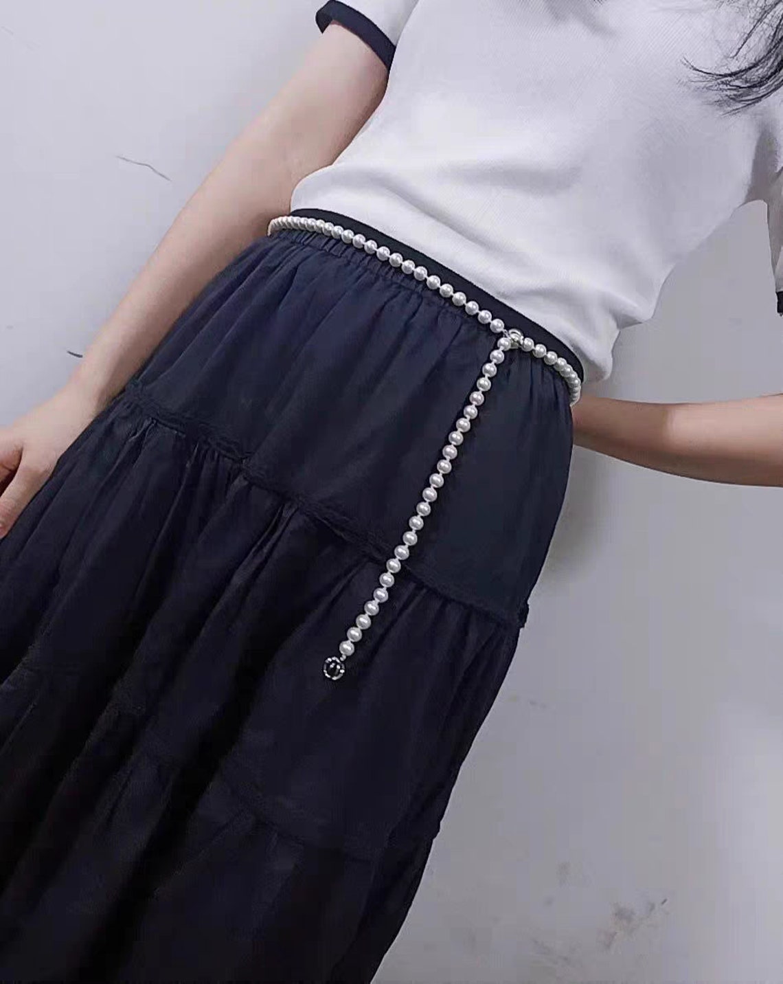 Silver Classic Pearl Back Chain Gold Versatile Pearl Strap - Etsy