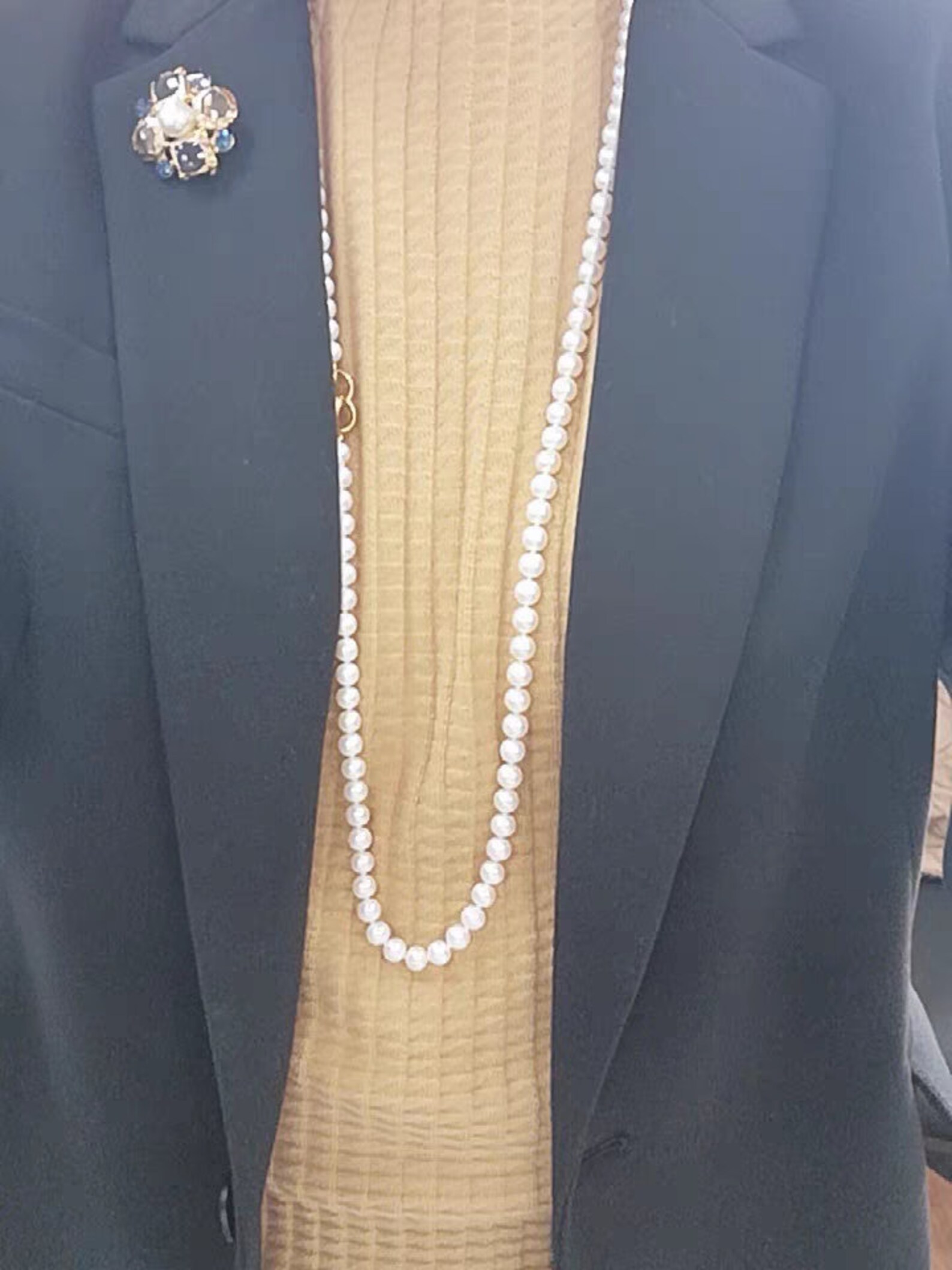 Silver Classic Pearl Back Chain Gold Versatile Pearl Strap - Etsy