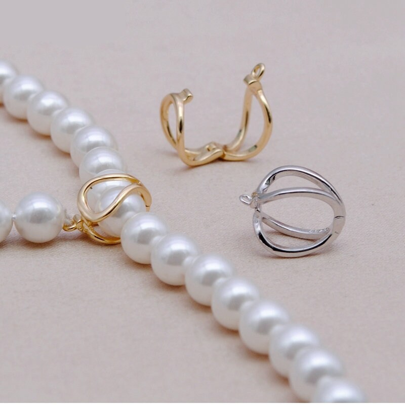 Silver Classic Pearl Back Chain Gold Versatile Pearl Strap - Etsy
