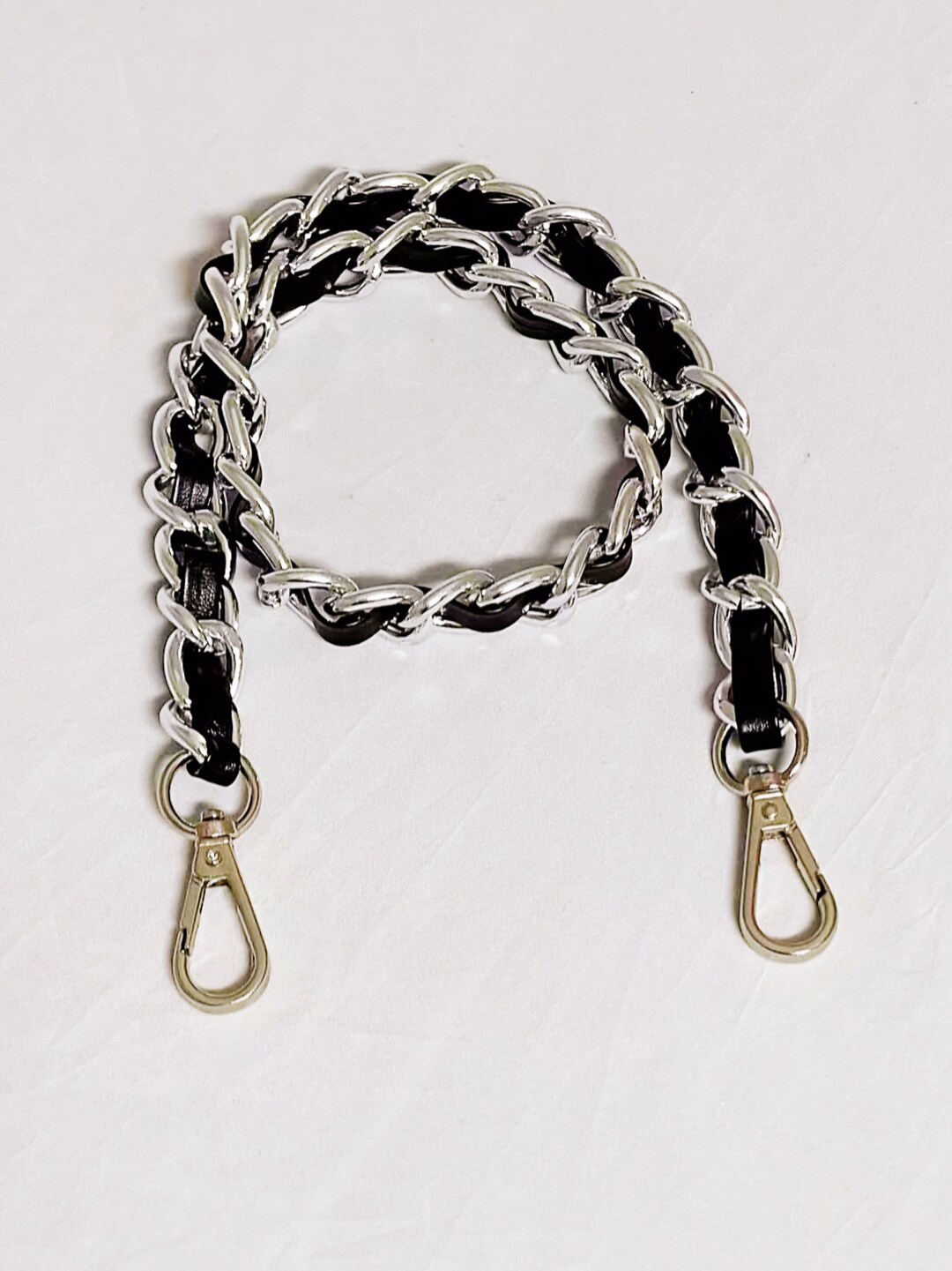 5 Colors, Leather Metal Purse Chain for Handbag, Aluminum Chunky Curb Chain for Hobo, Clutch ...