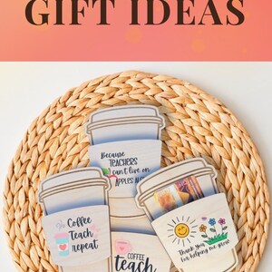 Teacher Appreciation Gift Coffee Card Holder Back to School Thank You ...