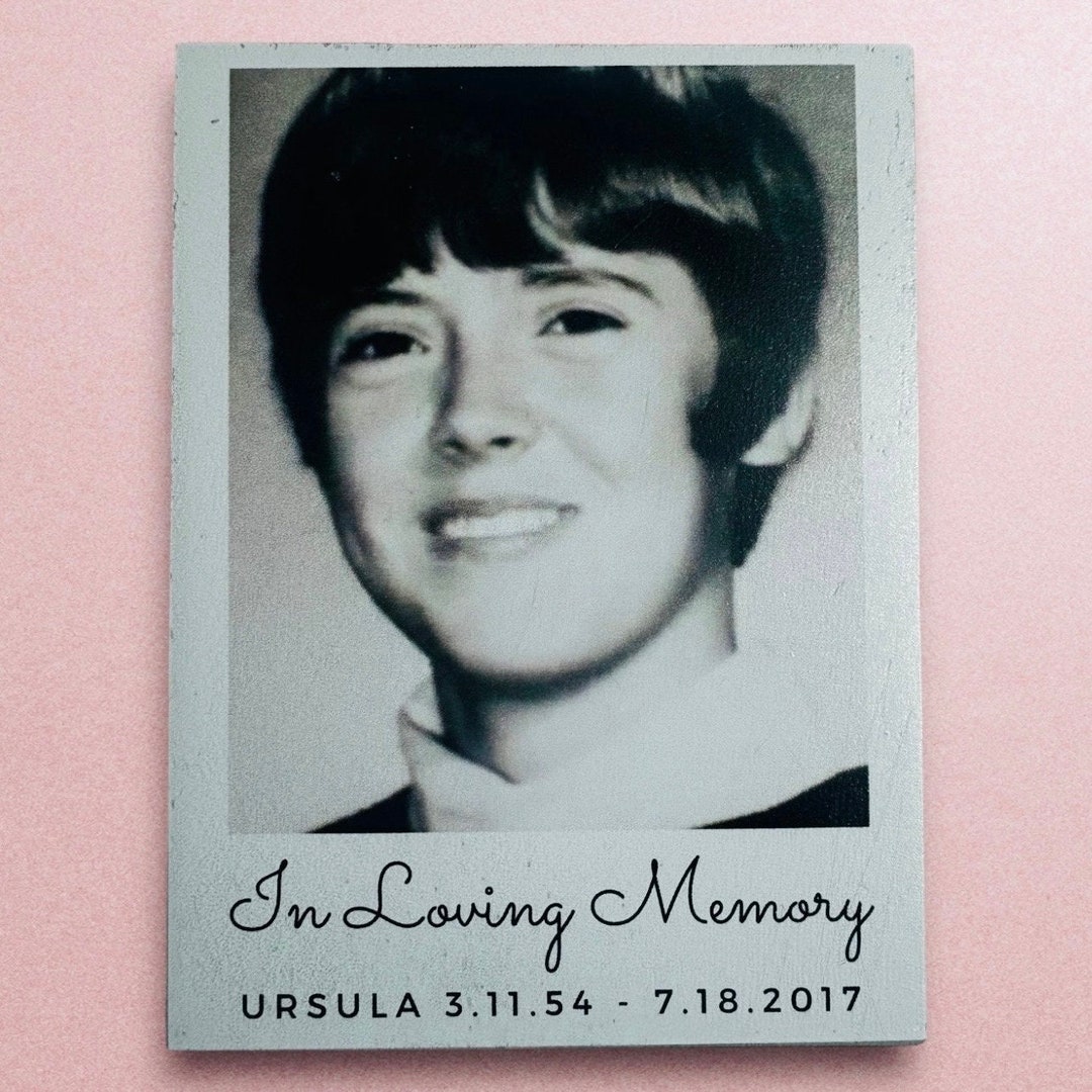 Custom Memorial Photo Magnet Gift in Loving Memory Fridge Magnet ...