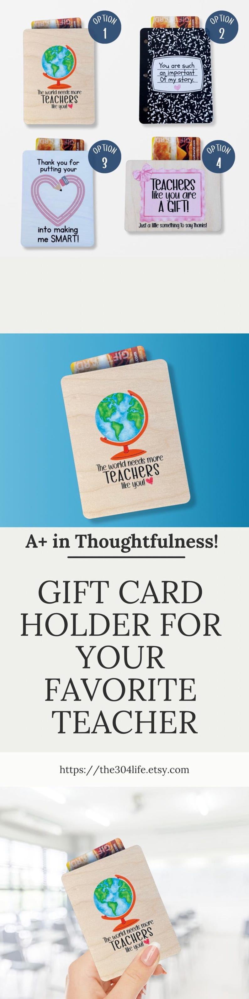 Teacher Gift Card Holder Teacher Appreciation Week Gift End of Year ...