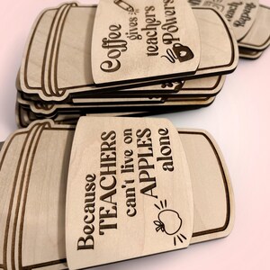 Teacher Gift Appreciation Coffee Card Holder Back to School End of Year ...