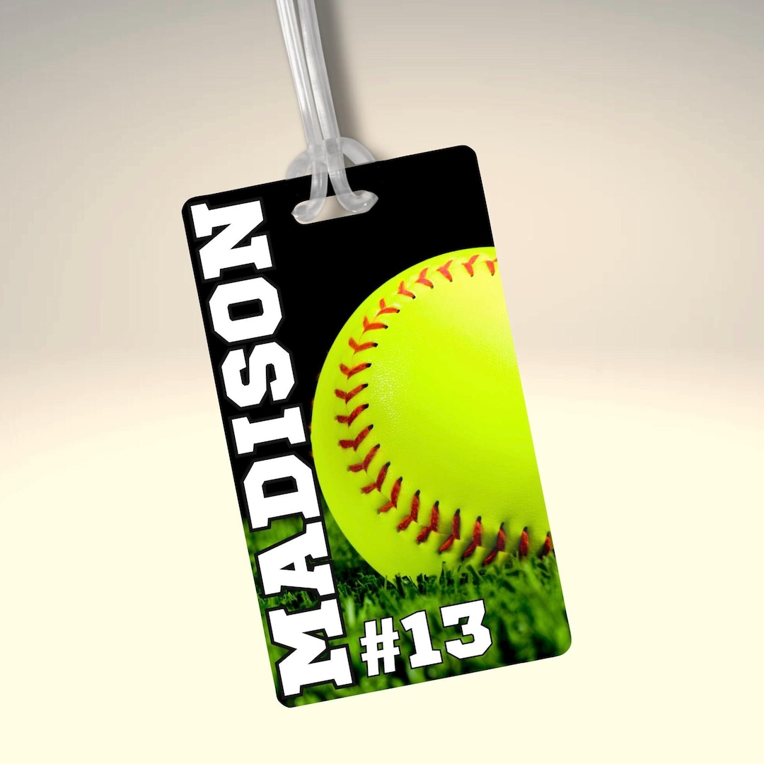 Personalized Softball Bag Tag Sports Team Luggage Tag for Player ...