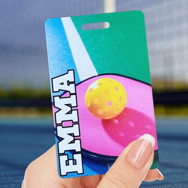 Personalized Pickleball Bag Tag Custom Paddle Sports Luggage Tag Gift ...