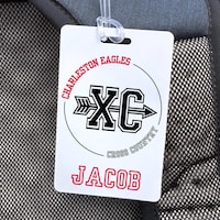 Personalized Cross Country Bag Tag, Cross Country Back Pack Tag, XC ...