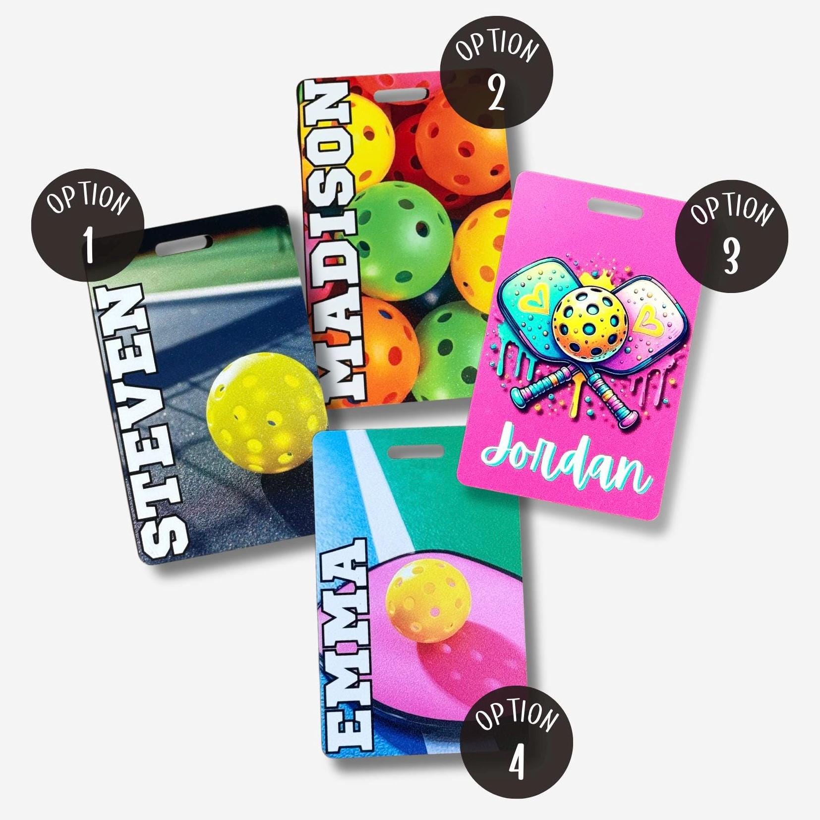 Personalized Pickleball Bag Tag Custom Paddle Sports Luggage Tag Gift ...