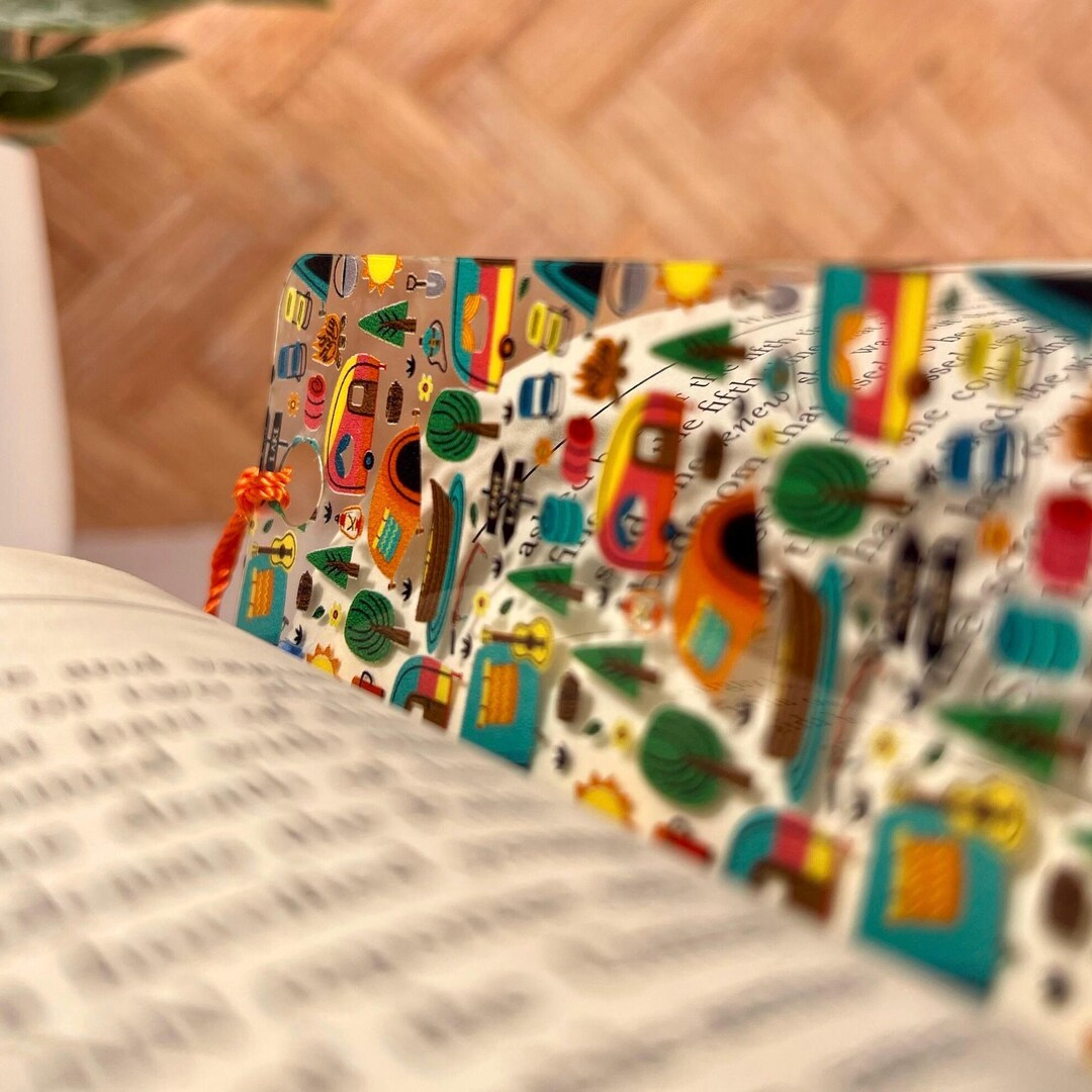 Camping Bookmark Perfect for Outdoor Enthusiasts Colorful Camping Theme ...