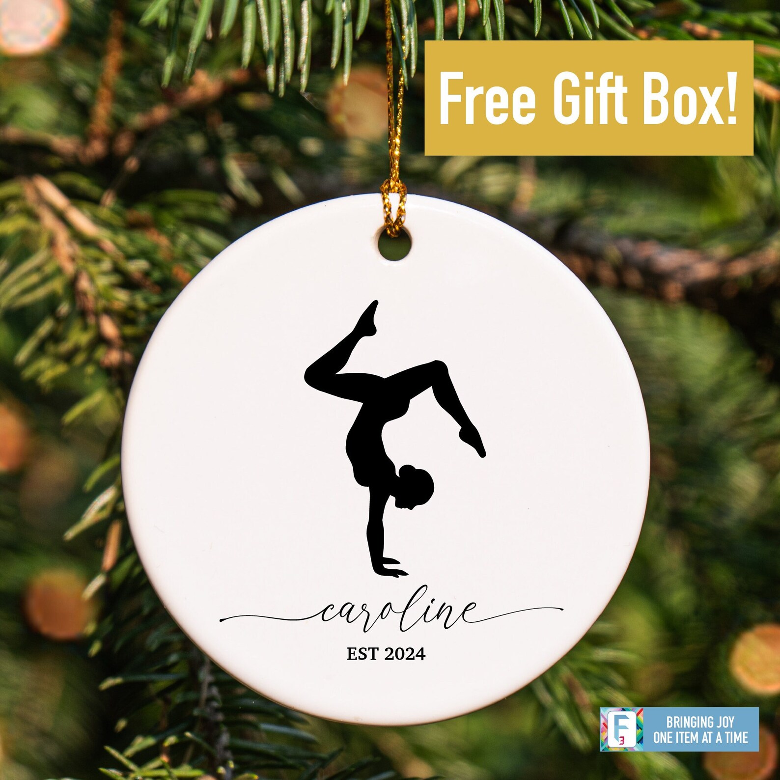 Personalized Gymnastics Ornament Gift for Gymnast Custom Gymnastics ...