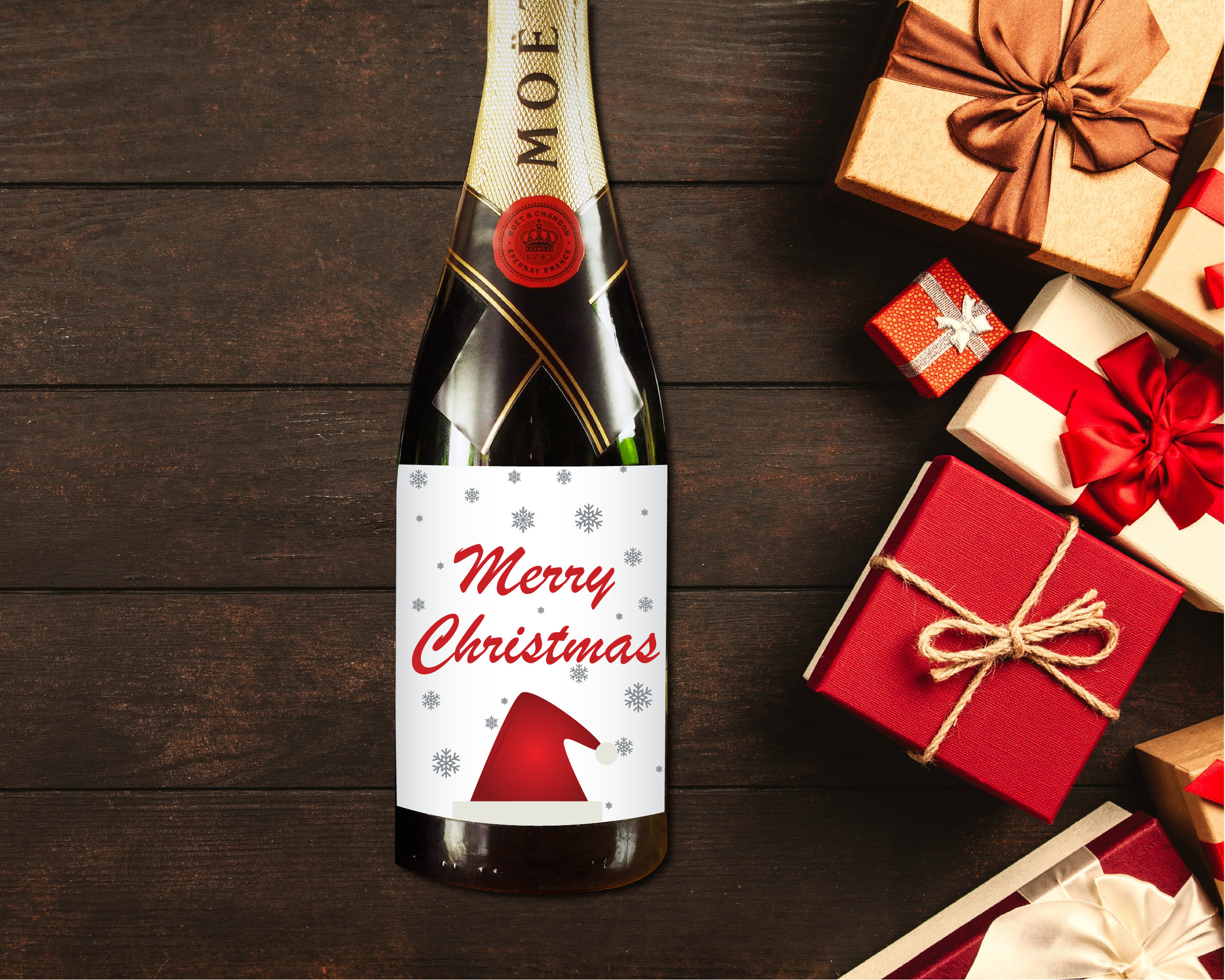 Printable Christmas Wine Labels - Etsy
