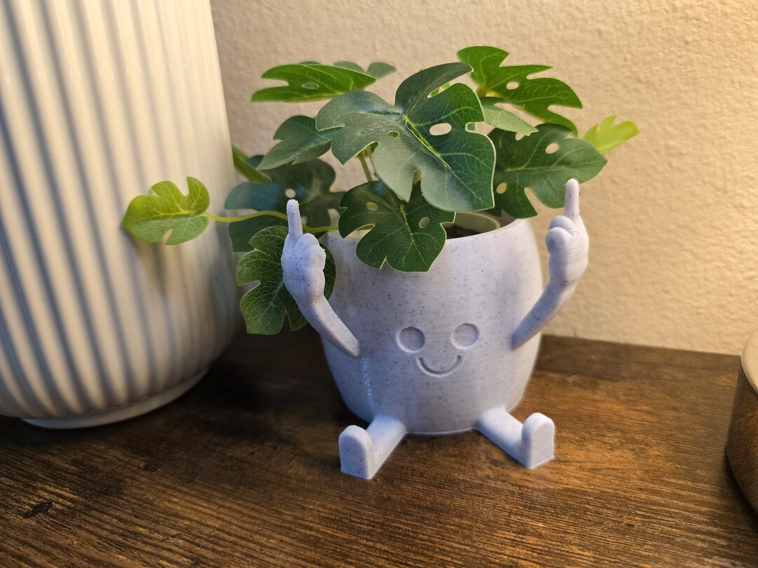 Middle Finger Planter Pot Happy Vase Succulent Planter Gag Gift Pot ...
